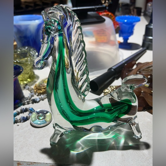 Murano | Accents | Vintage Murano Glass Horse With Original Sticker ...